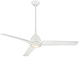 Minka-Aire F753L-WHF Protruding Mount, 3 Flat White Blades Ceiling fan ...