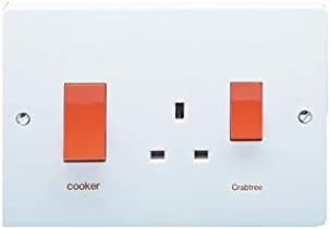 Crabtree Capital 4520/1 45A Oversize DP Cooker Control Unit with 13A ...