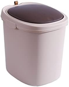 NSADE Garbage Can， Colored Trash Can Plastic Trash Can (Color : Beige ...