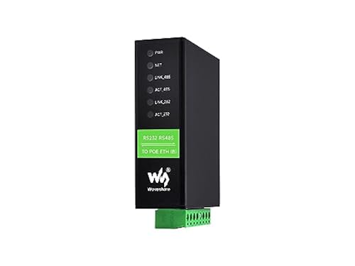 Industrial Isolated RS232 RS485 to RJ45 Ethernet Serial Server with PoE, RS232 and RS485 Dual ...