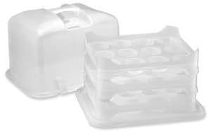 Amazon.com: Cupcake Courier Cupcake Caddy - Holds 36 - White: Kitchen ...