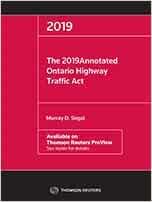 The 2019 Annotated Ontario Highway Traffic Act: 9780779890408: Books - Amazon.ca