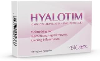 HYALOTIM 10MG HYALURONIC ACID + 5MG LACTIC ACID. 10 VAGINAL GLOBULES ...