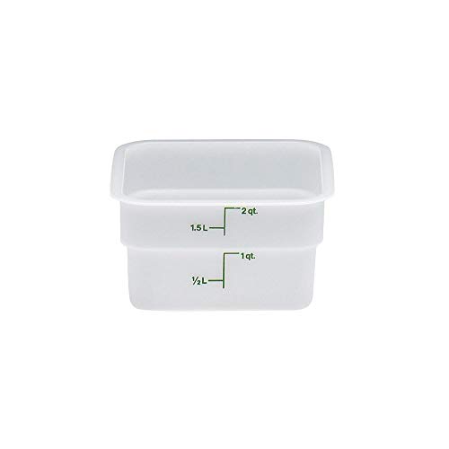 Cambro 2SFSP148 White Poly 2 Qt CamSquare Container | Amazon price ...
