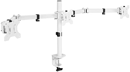 VIVO Triple Monitor Adjustable Desk Mount, Articulating Tri Stand, Holds 3 Screens up to 24 ...