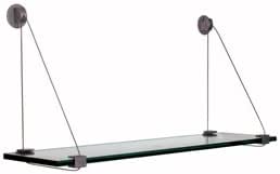 Amazon.com: 10" x 36" Cable Glass Shelf Kit with Satin Aluminum ...