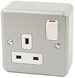 MK Metalclad Plus K2946 ALM 13 amp 2-Gang Double-Pole Switch Socket: Amazon.co.uk: DIY & Tools