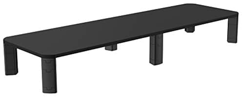 Husky Mounts Large Dual Monitor Stand Riser, Adjustable Legs, 39" x 12 ...