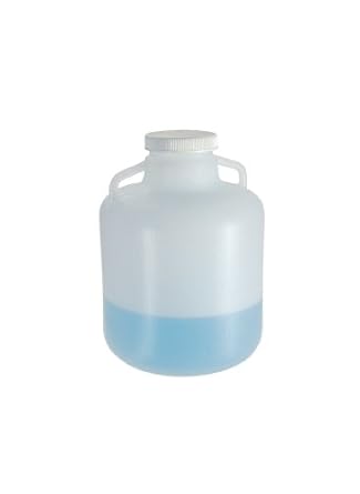 Nalgene LDPE Wide Mouth Carboy with Handles, 10 Liters Capacity (Case of 6): Science Lab Carboys ...