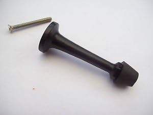 Ironmongery World Black Antique Cast Iron Projection Skirting Door Stop ...