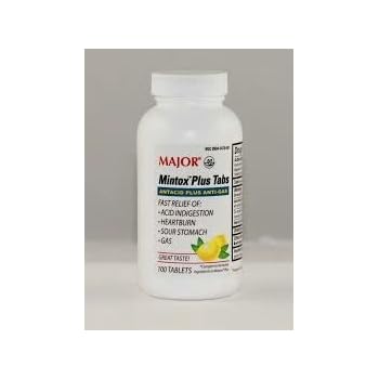 Amazon.com: [3 PACK] MINTOX PLUS TABS ANTACID PLUS ANTI-GAS *Compare to ...