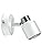 Modern Single Ceiling/Wall Spotlight in A Gloss White and Polished ...