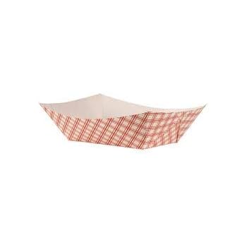 Amazon.com | Empress 3lb Paper Red Plaid Food Tray 500 per case ...