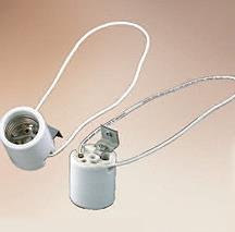 Mogul Socket E26(=E27) Base Keyless Light Bulb Fixture Socket Porcelain ...