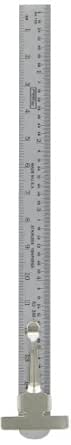 Fowler 52-380-100-0 Pocket Steel Inch/Metric Series Rule, 1mm /64ths ...
