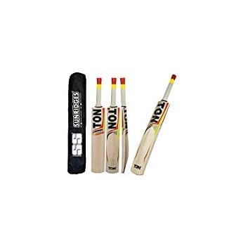 Amazon.com : TON Tennis Tape Ball Cricket Bat by SS Sunridges With Free ...