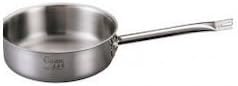 EBM Gastro 443 Shallow Single Handle Pot (without lid) 9.4 inches (24 cm) with Opposite Handle ...