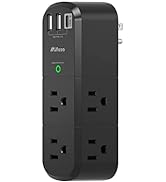 Amazon.com: USB Outlet Extender Surge Protector - with Rotating Plug, 6 ...