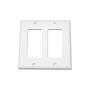 Amazon.com: Double Gang Keystone Opening Wall Plate, White: Home ...