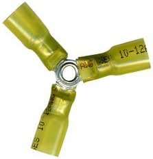 Amazon.com: 3 Way Wire Splice Butt Connector w Adhesive Heat Shrink 12 ...