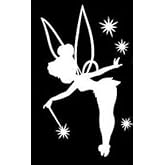 Amazon.com - Pixel Innovation Tinkerbell Vinyl Decal Sticker | Black ...