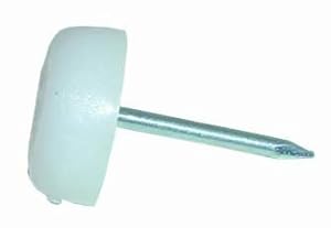Furniture Glide Pins White Plastic 15mm (Pack of 12) (Product Code - U ...