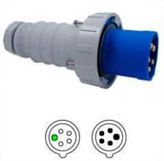 HUBBELL C560P9W AC Plug IEC60309 560P9W Male IEC 309 Pin & Sleeve ...