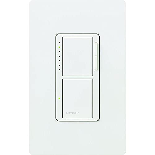 Lutron Maestro Dual Digital Dimmer and Switch, Only for Incandescent and Halogen Bulbs, 300-Watt ...