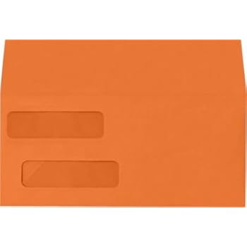 Amazon.com : Double Window Invoice Envelopes (4 1/8 x 9 1/8) - Mandarin ...