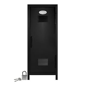 Amazon.com : Mini Locker with Lock and Key Black -10.75" Tall : Toys ...