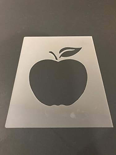 Amazon.com: Apple Stencil #1 Reusable 10 mil Thick 8in x 10.5in sheet ...