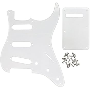 Amazon.com: Fender Stratocaster Strat Clear Pickguard Set: Musical ...