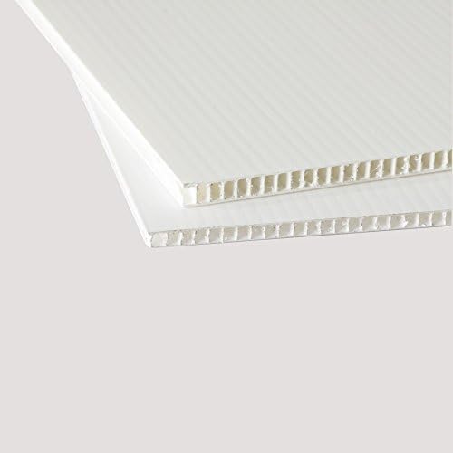 2 x XL sheets of White corex plastic polypropylene fluted display board ...