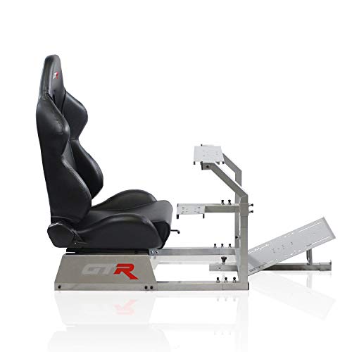 GTR Simulator GTA Model Silver Frame with Adjustable Black Leatherette ...