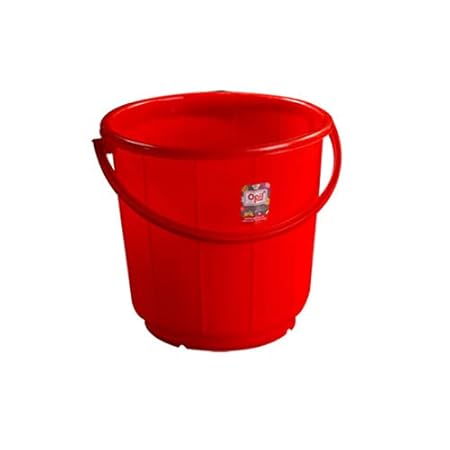 Plastic Red Bucket-1bathware Bucket-Bucket Red : Amazon.in: Home ...