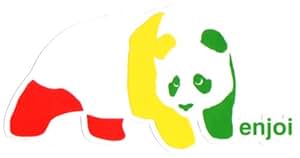 Amazon.com : Enjoi Skateboard Sticker - Rasta Pandas - Panda Red Gold ...