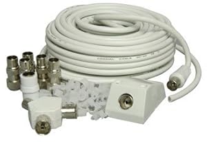 COAXIAL TV AERIAL CABLE/WIRE INSTALL KIT: Amazon.co.uk: Electronics