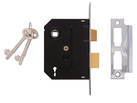 Union Locks 2295 2-Lever Mortice Sash-Lock 63mm - Chrome Finish (Visi ...