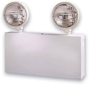 6 Volts Two Head Emergency Unit in White Powder Coated - Commercial ...