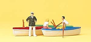 Amazon.com: Row Boats (3) w/Couple & Captain HO Scale Preiser Models ...