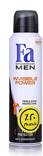 Fa Invisible Power Antiperspirant Deodorant Spray for Men - 150 ml ...