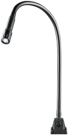 Compact Spot Light, LED Light, Gooseneck Arm, Anodized Aluminum, Black ...