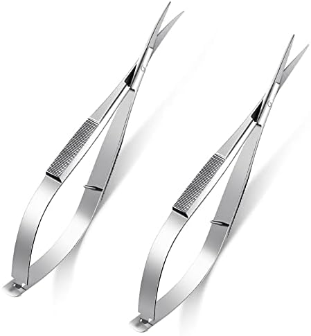 2 Pieces 4.7 Inch Stainless Steel Spring Scissors Embroidery Sewing ...