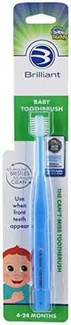 Brilliant Baby Toothbrush for Babies 4-24 Months, Round Super Soft ...