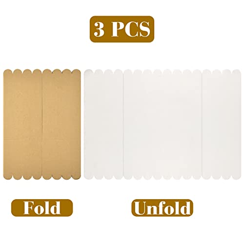 3 Pieces Tri Fold Poster Board Corrugated White Fold Presentation Board ...
