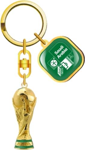 Fifa World Cup Qatar 2022 ™ 3D Trophy Keychain 40 Mm + Saudi/Ar price ...