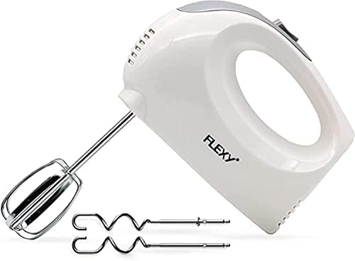 Flexy High-Power 200W Hand Mixer - Turbo 5-Speed Control with Stainless ...