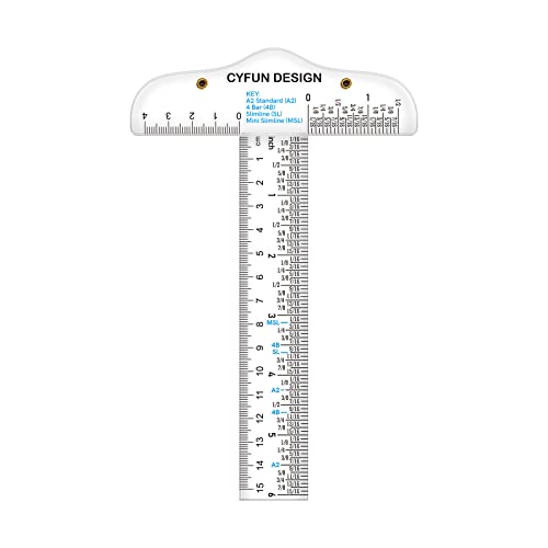 6" Clear Acrylic T-Square Ruler for Easy Reference While Crafting T ...