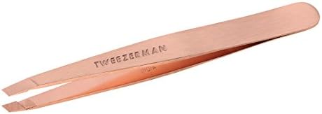 Tweezerman Slanted Tweezer Titanium Gold finish. Stainless Steel. Hand ...