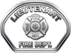 Amazon.com: Firefighter Fire Helmet Front Face Lieutenant White Decal ...